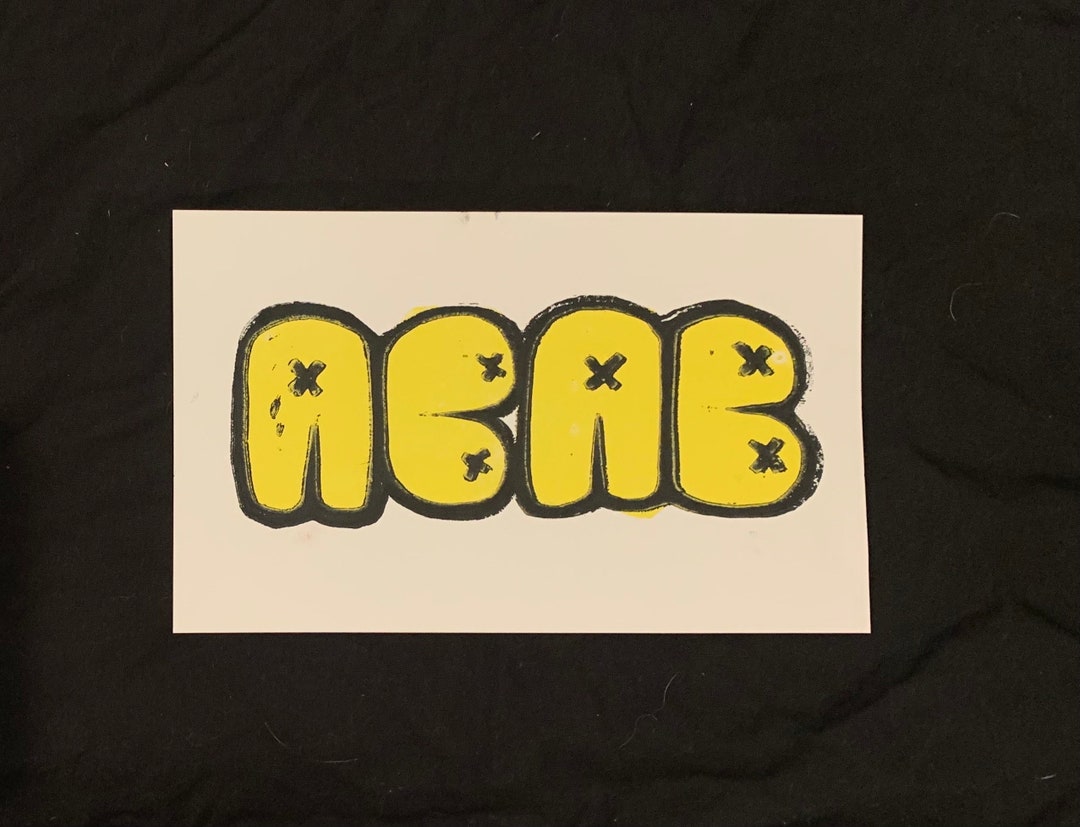 PRINT ACAB Print Graffiti Style Linocut Print Anarchy Print ACAB Punk ...