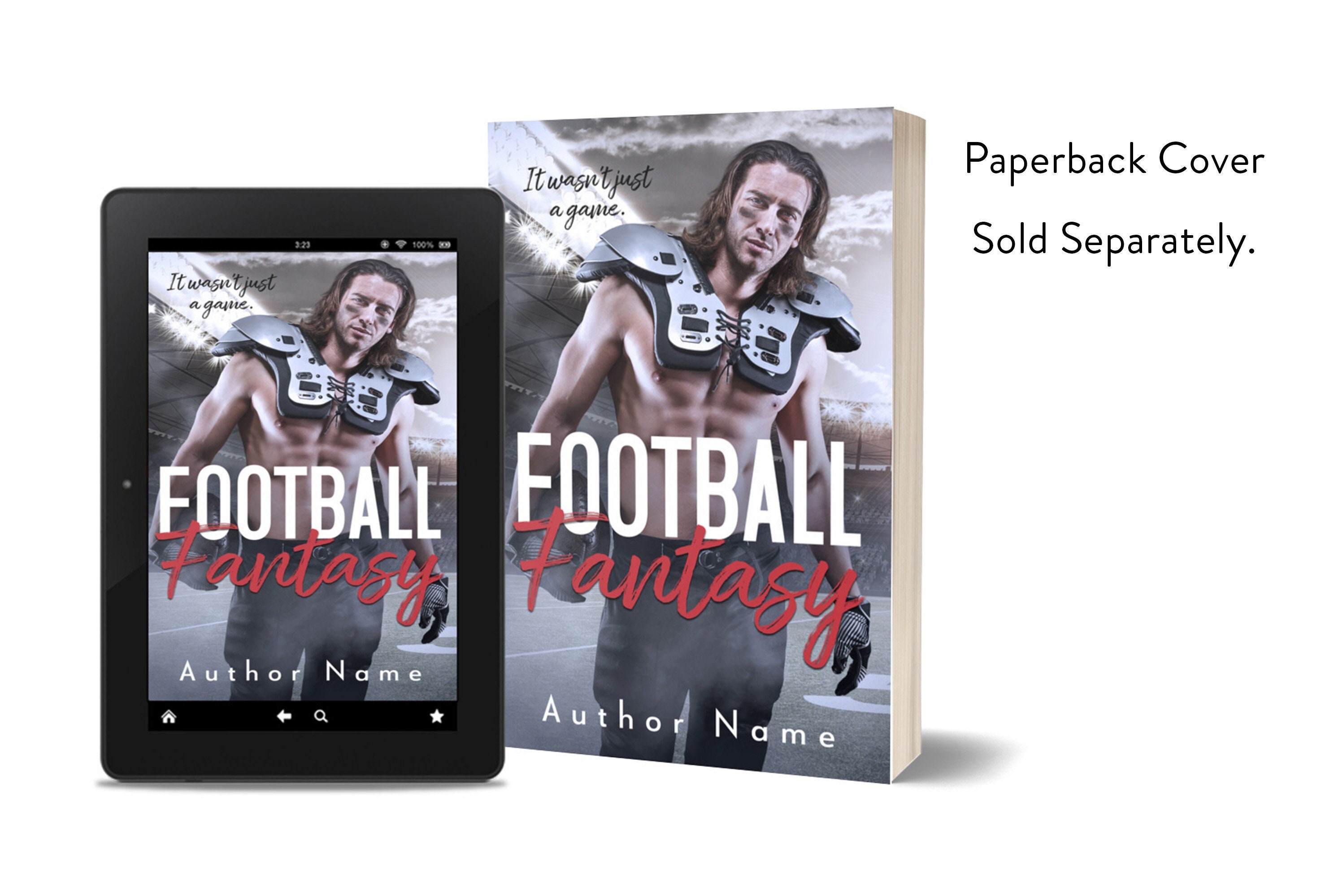 Football Themed Premade Book Cover for Your Sports Novel or Romance ...