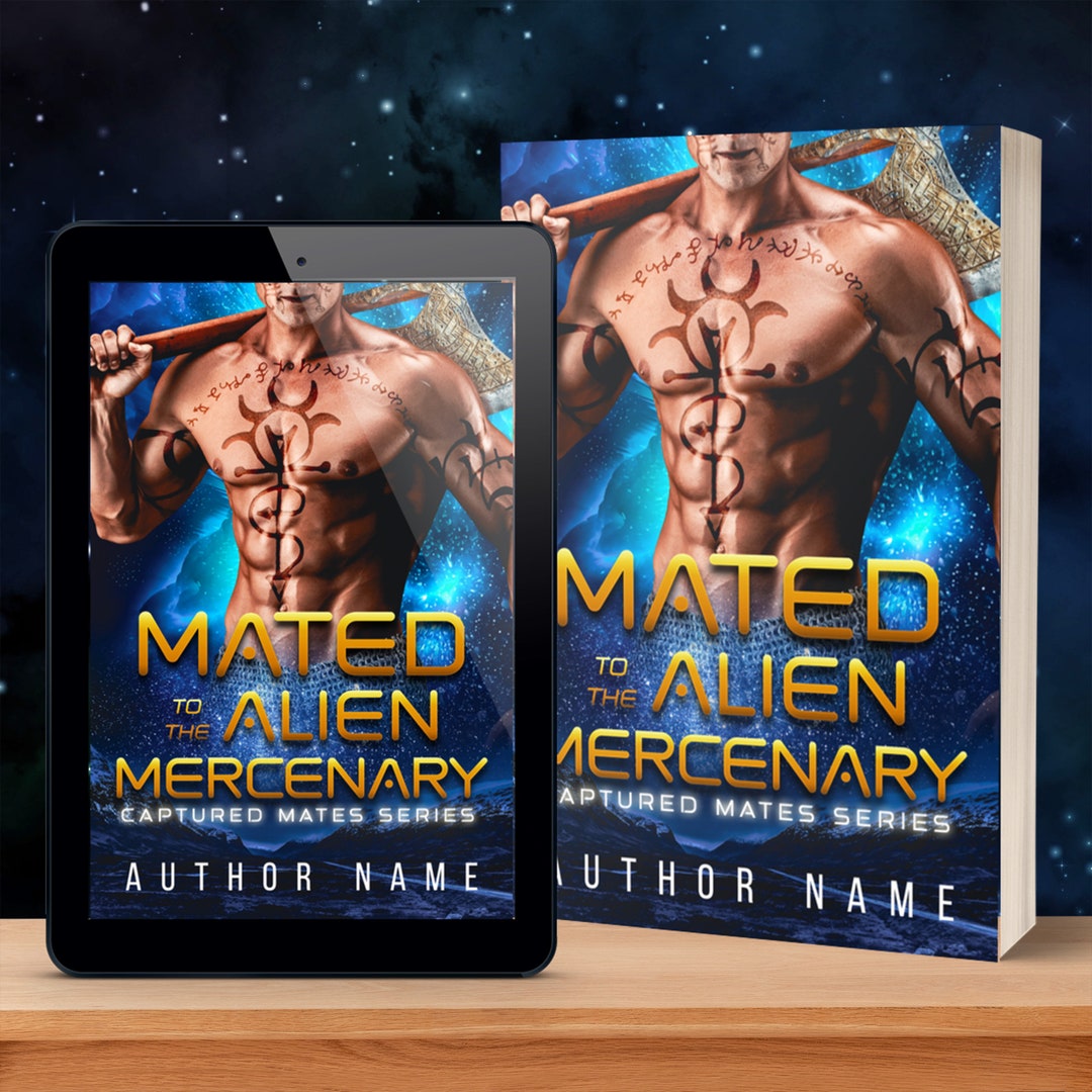Alien Premade Book Cover for Outer Space Romance or Sci Fi Story - Etsy
