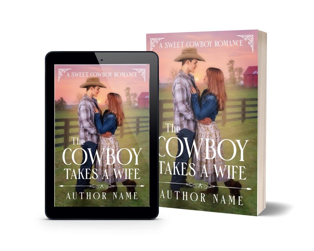 Cowboy Romance Premade Book Cover for Western Romance - Etsy
