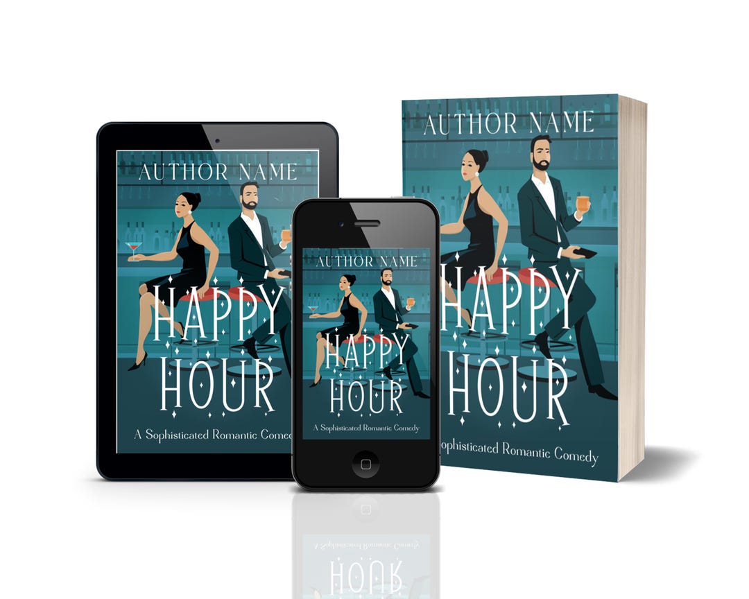 Rom Com Premade Book Cover for Sophisticated Love Story - Etsy