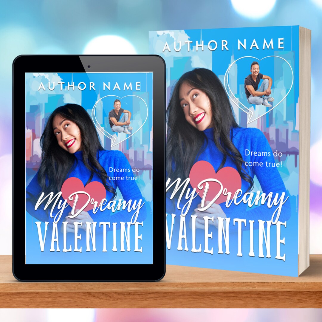 Premade Book Cover for Rom Com, AAPI Romance, Valentine's Day Romance ...
