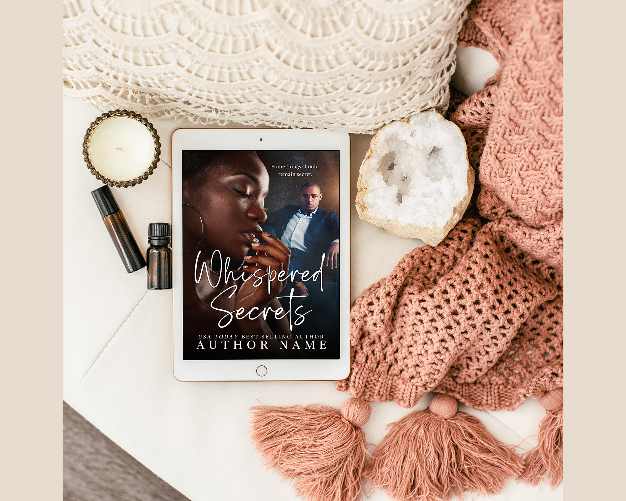Premade Book Cover for Romance, Black Couple, African American Love ...