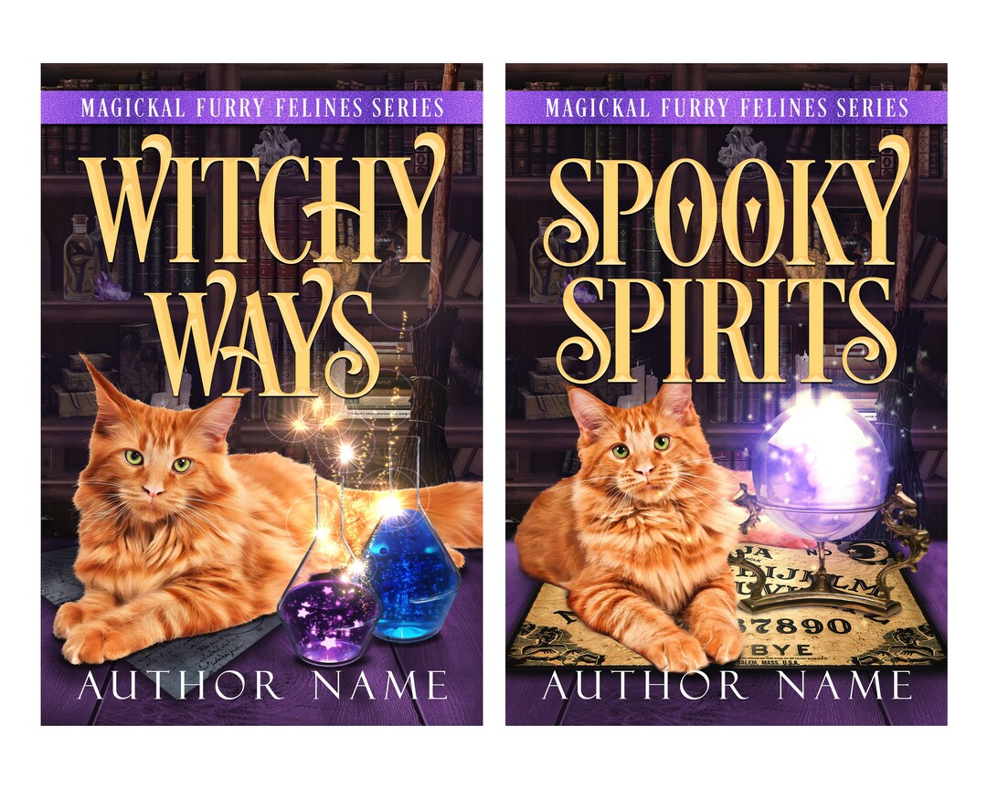 Premade Paranormal Cozy Book Cover Set, Magical Midlife Duo - Etsy