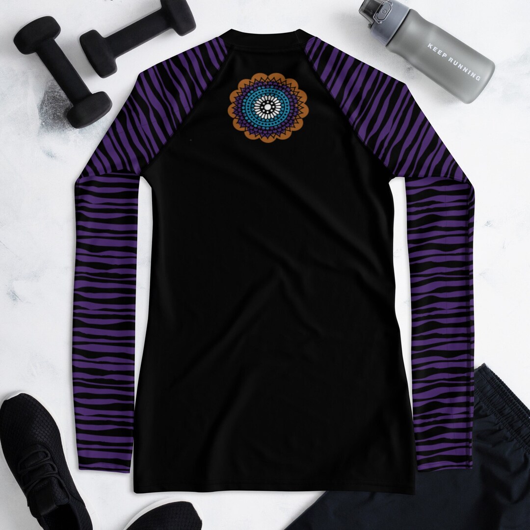 Women's Purple Anti-flow Roll BJJ Rash Guard - Etsy