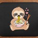 Ramen Sloth Png, Sloth Png, Sloth Eating Ramen Svg, Ramen Anime Png ...
