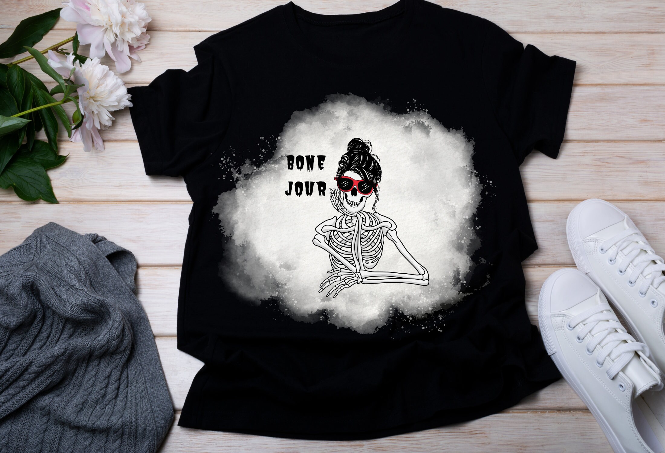 Bone Jour Svg Funny Halloween Pun Svg Funny Skeleton With - Etsy
