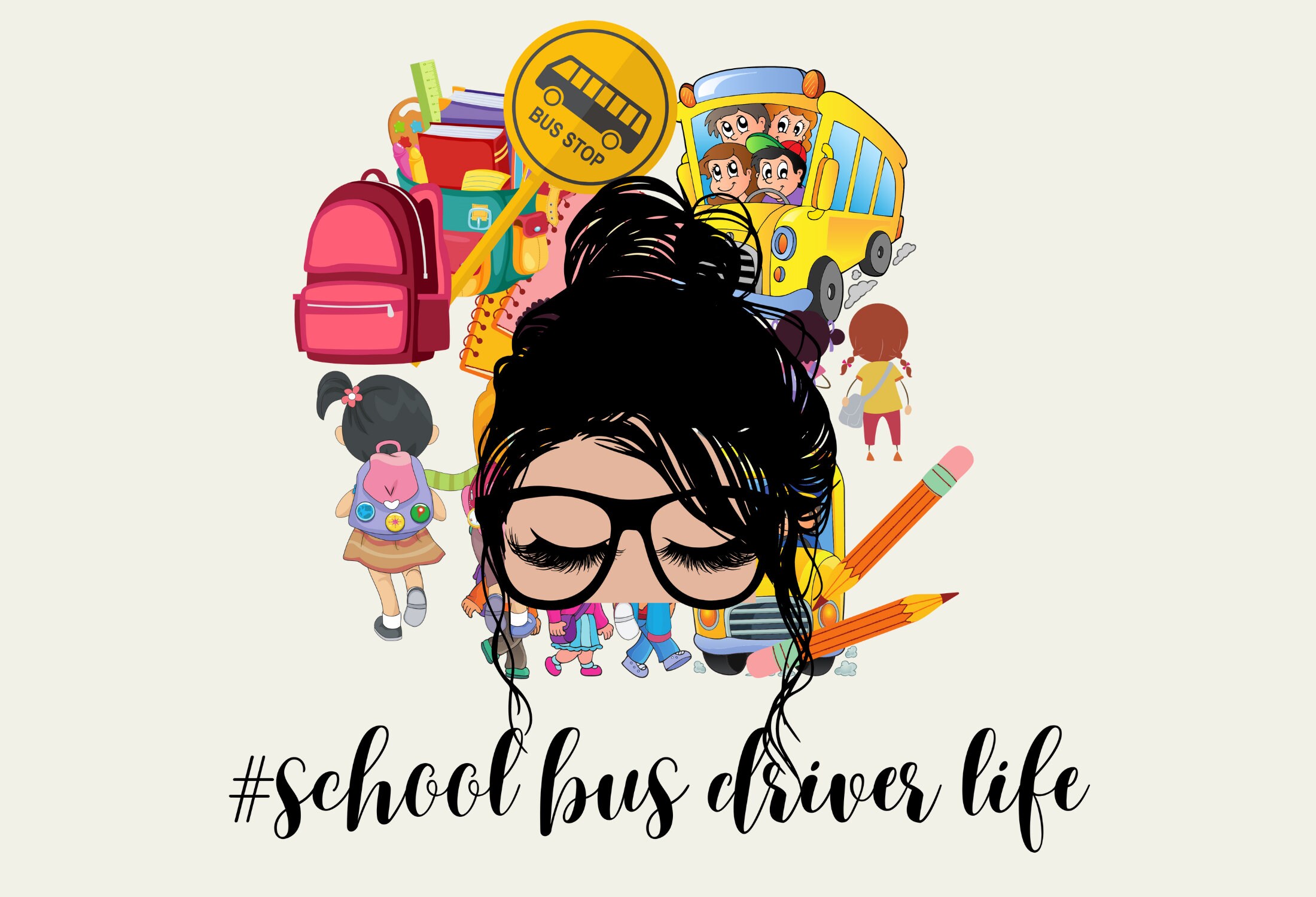 School Bus Driver's Life SVG, Back to School Bus Driver With a Design ...