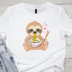 Ramen Sloth Png, Sloth Png, Sloth Eating Ramen Svg, Ramen Anime Png ...