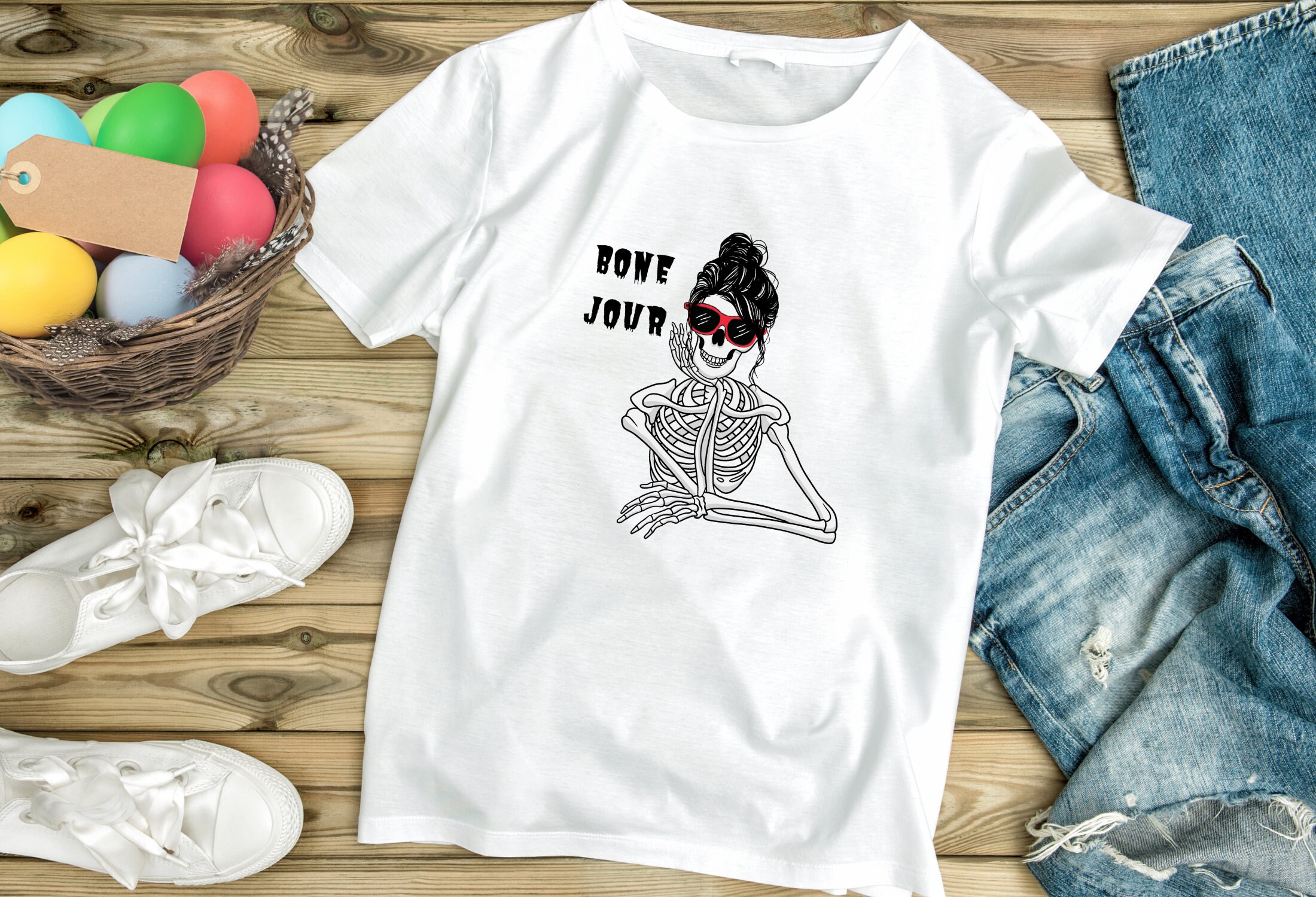 Bone Jour Svg Funny Halloween Pun Svg Funny Skeleton With - Etsy