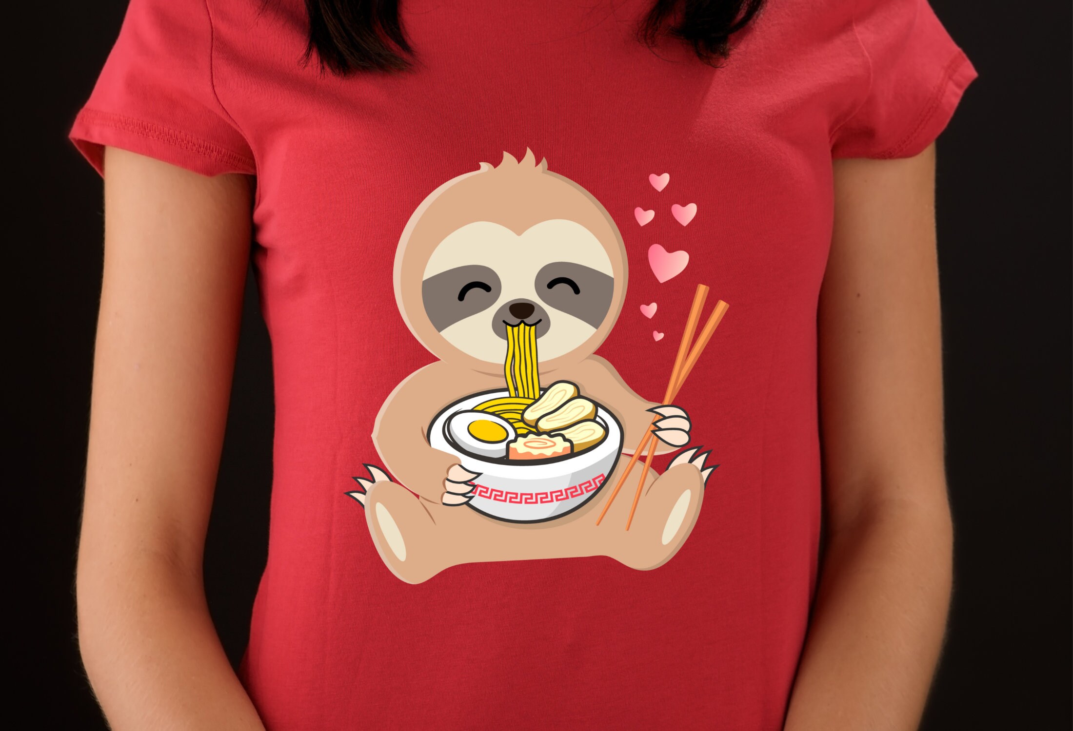Ramen Sloth Png, Sloth Png, Sloth Eating Ramen Svg, Ramen Anime Png ...