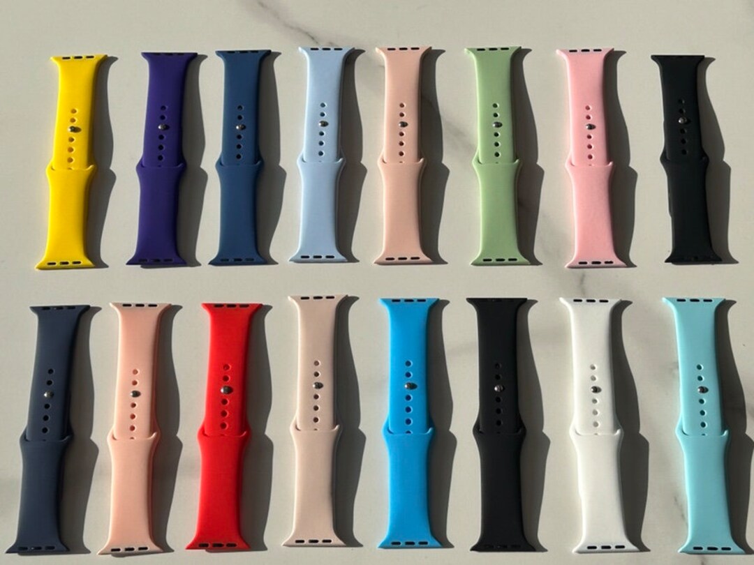 Silicone Bands Apple Watch Silicone Elastic Smart Watch Straps for 38mm ...