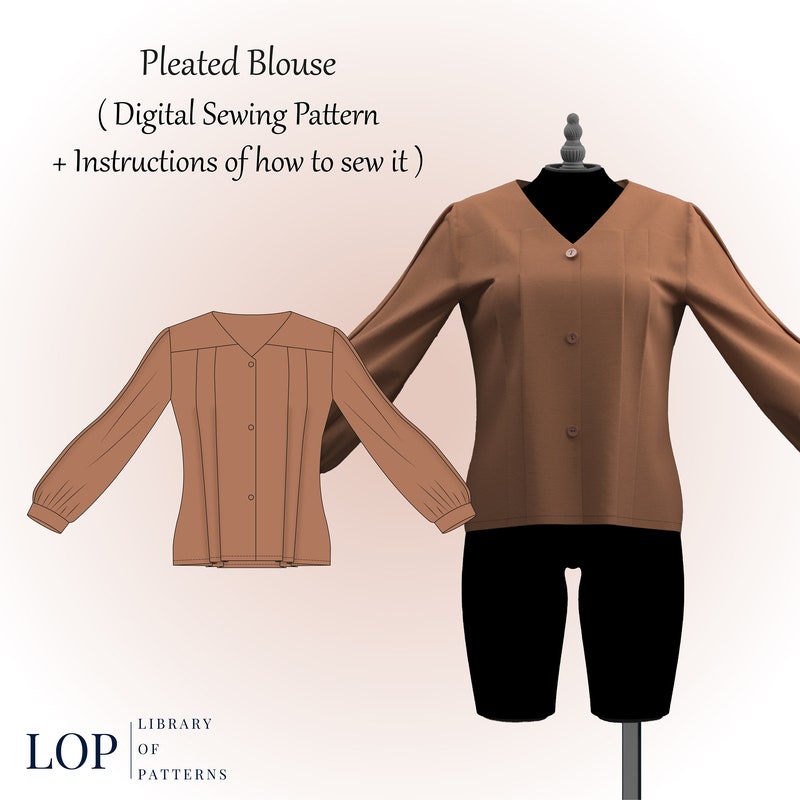 Pleated Top Pattern - Etsy