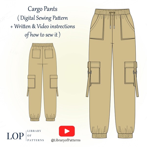 Cargo Pants Pattern - Etsy