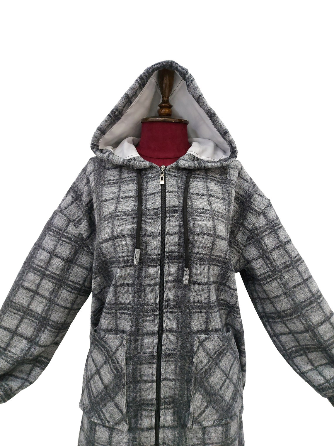 Hooded Fall Coat Sewing Pattern, Oversize Coat Pattern, With Video ...