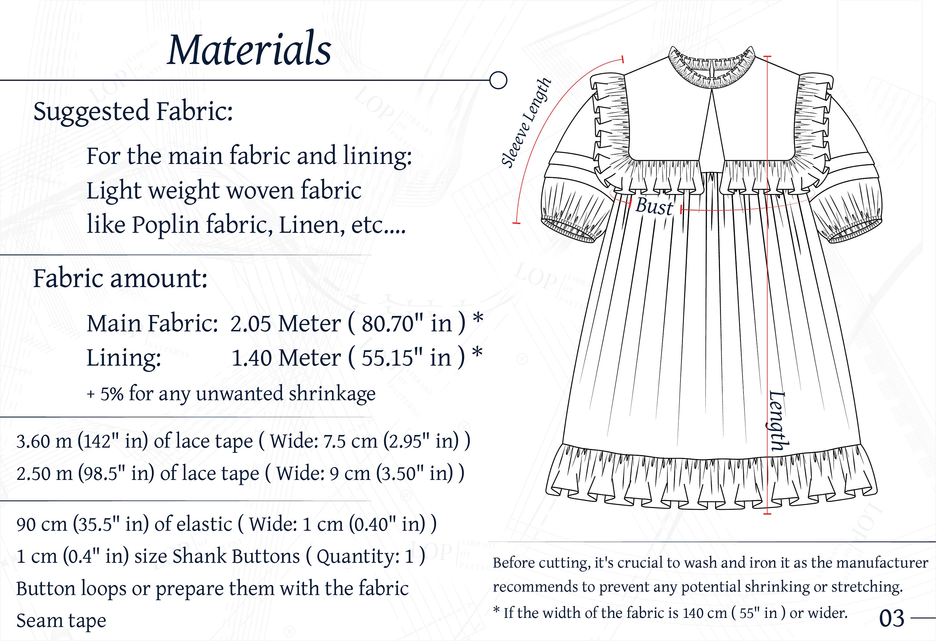 Mini Lace Dress Pattern With Frills, Digital Sewing Pattern With ...
