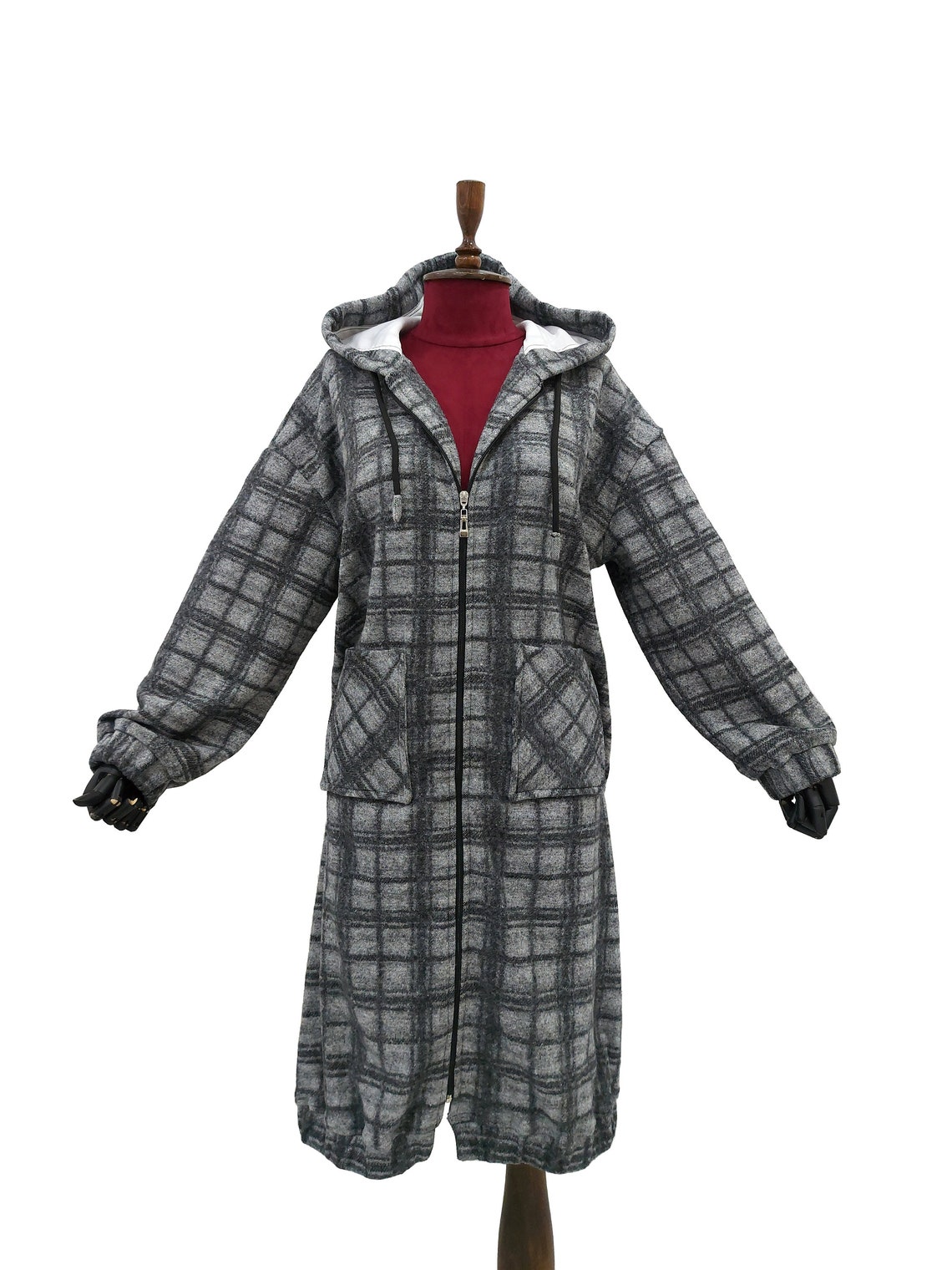 Hooded Fall Coat Sewing Pattern, Oversize Coat Pattern, With Video ...