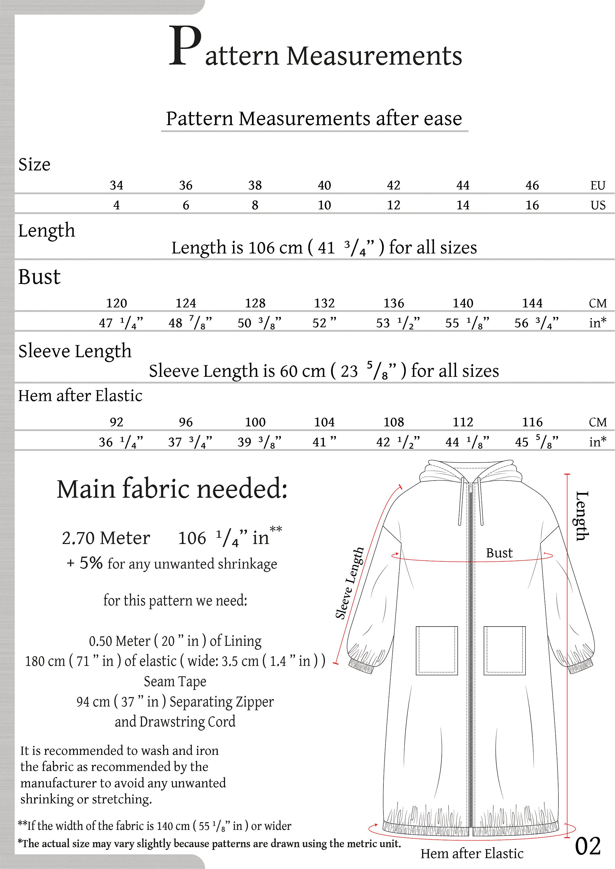 Hooded Fall Coat Sewing Pattern, Oversize Coat Pattern, With Video ...