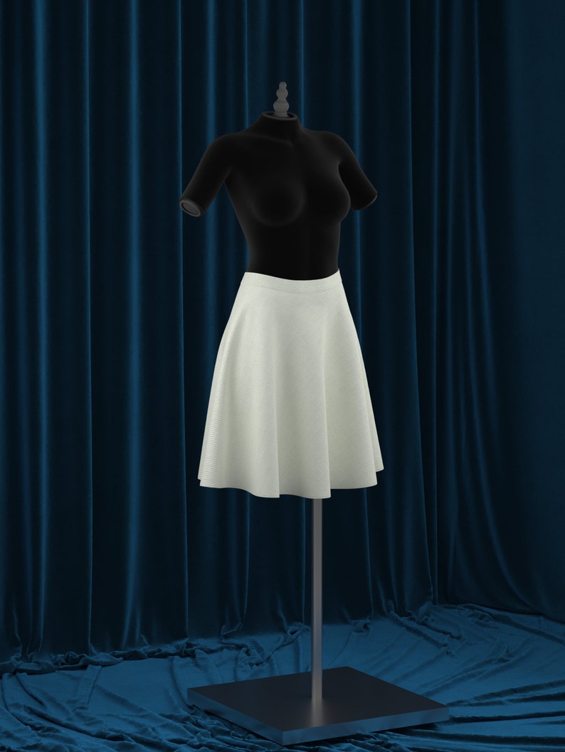 Half Circle Skirt Sewing Pattern With Lining, With Instructions to Sew ...