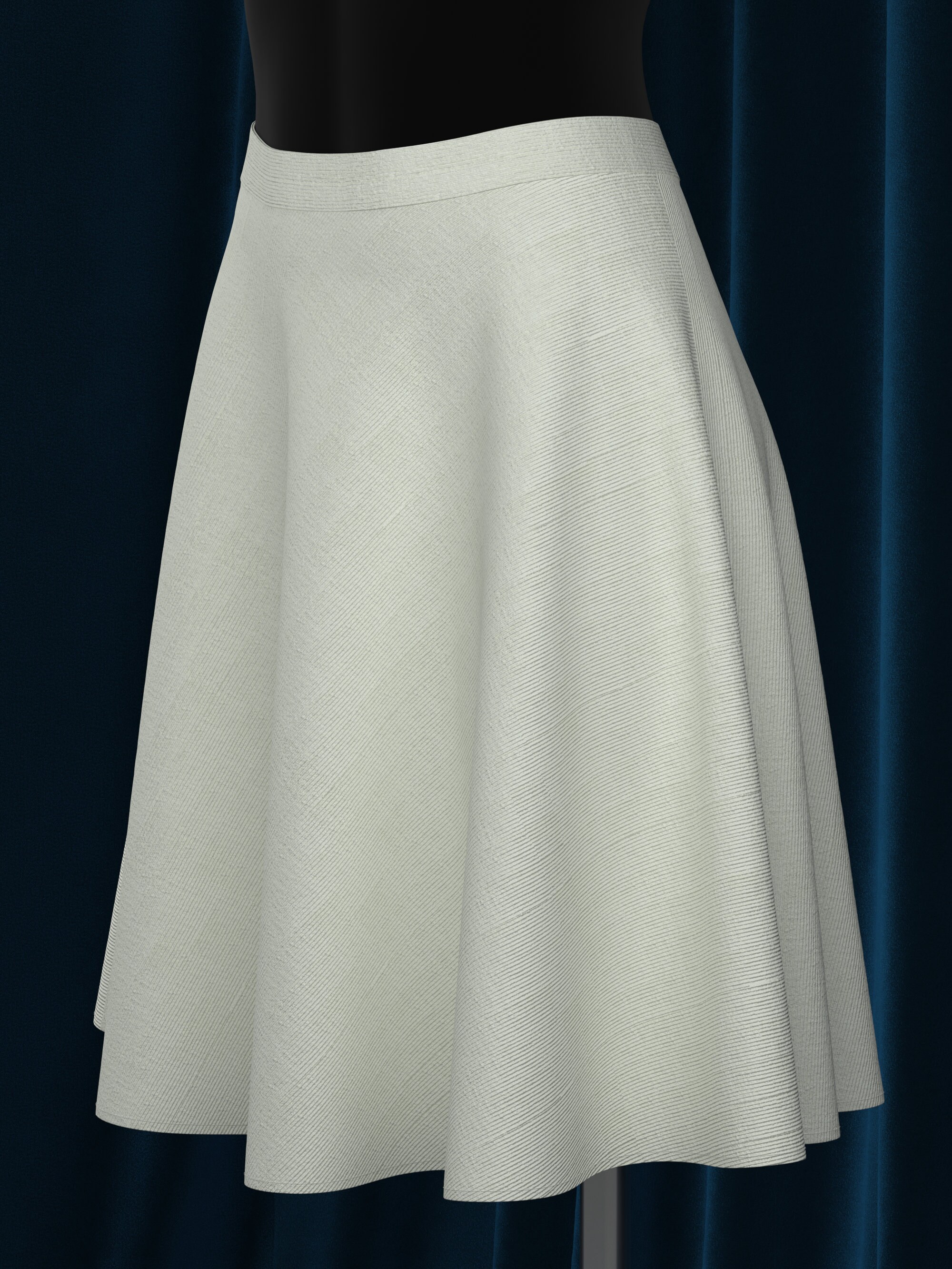 Half Circle Skirt Sewing Pattern With Lining, With Instructions to Sew ...