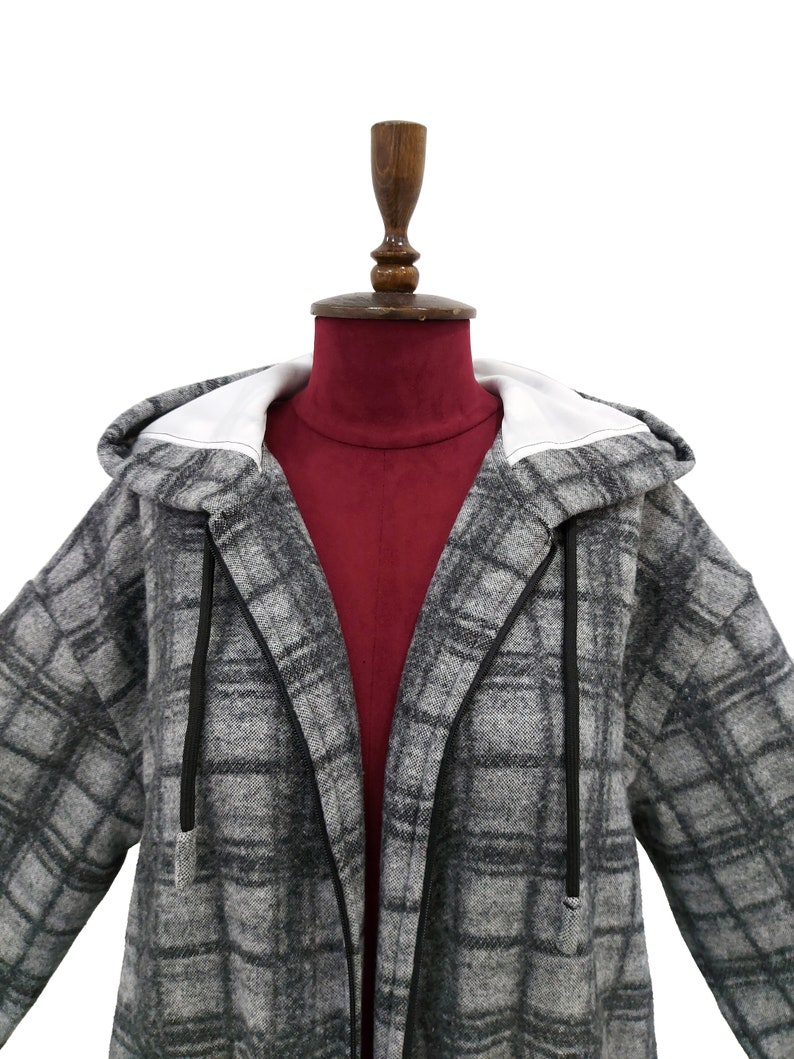 Hooded Fall Coat Sewing Pattern, Oversize Coat Pattern, With Video ...