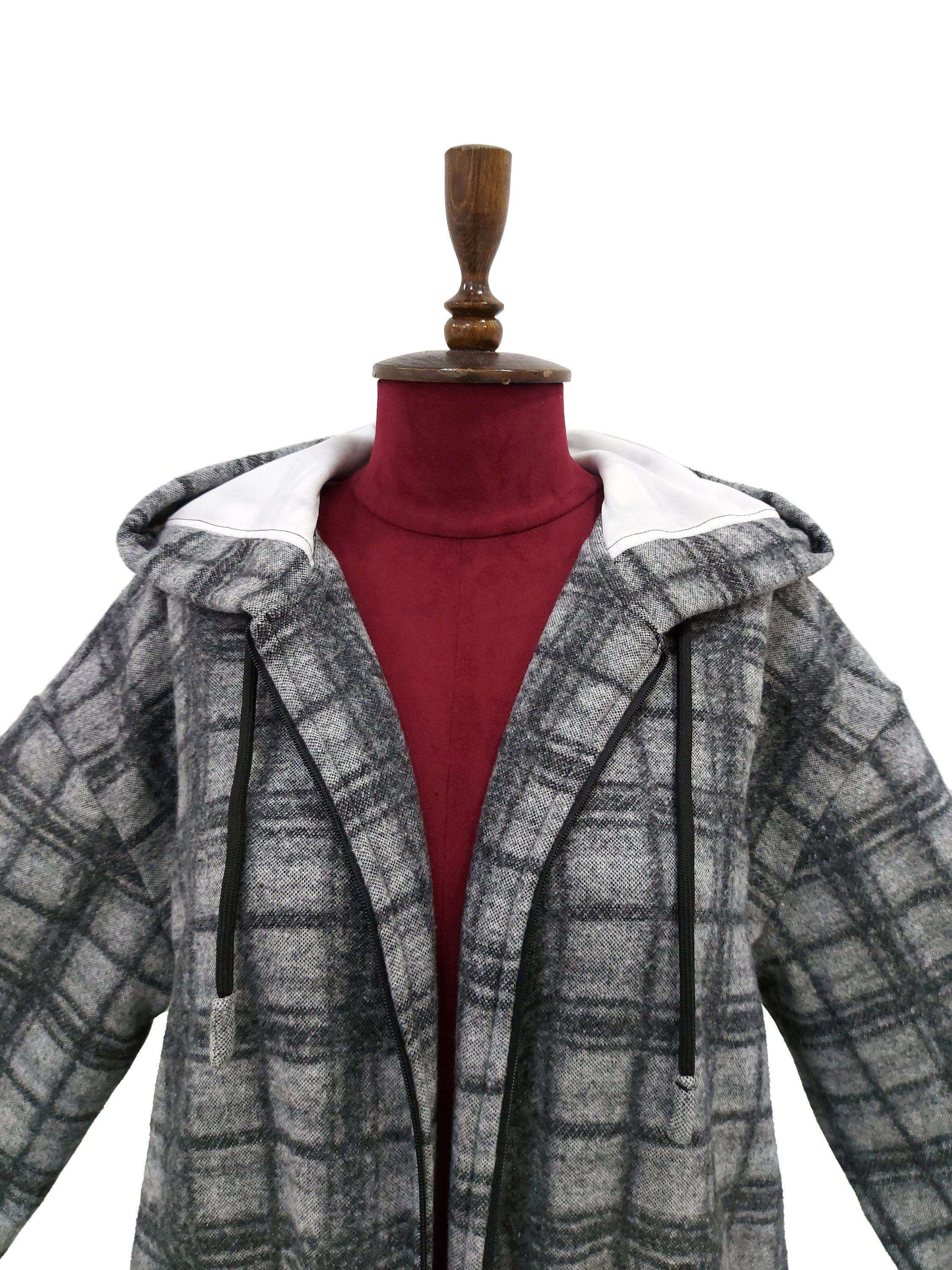 Hooded Fall Coat Sewing Pattern, Oversize Coat Pattern, With Video ...