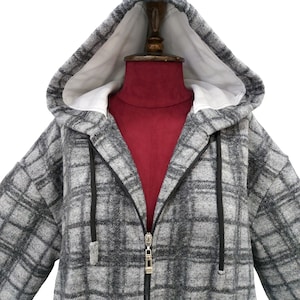 Hooded Fall Coat Sewing Pattern, Oversize Coat Pattern, With Video ...