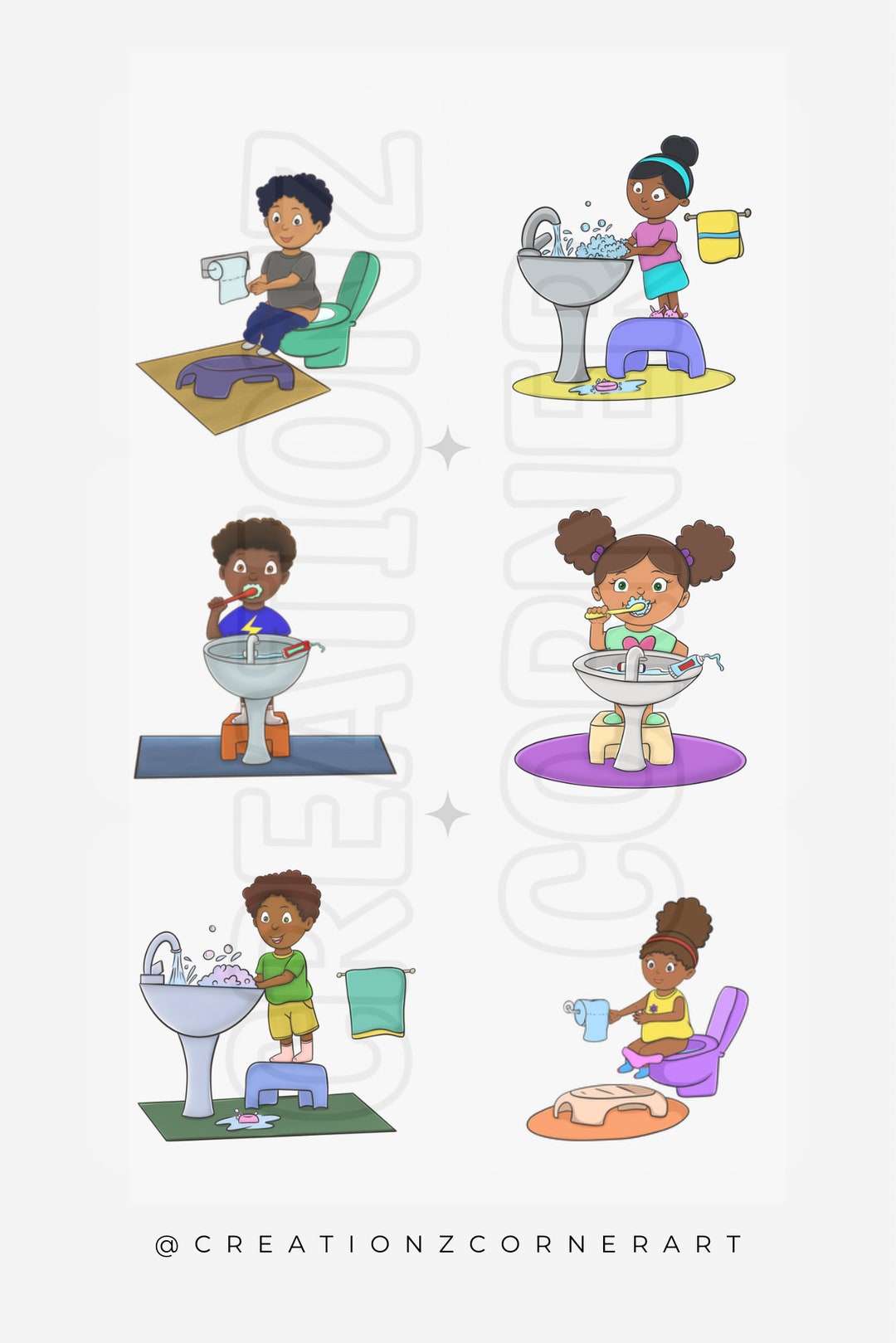 3 Set (boys)| Kids Washroom Art | Printable Digital Art | 3 Set, Kids ...