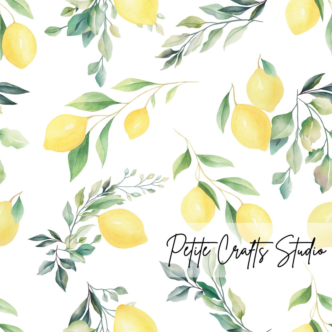 Summer Lemon Seamless Pattern for Commercial Use Spring Seamless ...