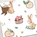 Cute Bunny Cottagecore Seamless Pattern Forest Hare Repeated Pattern ...