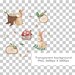 Cute Bunny Cottagecore Seamless Pattern Forest Hare Repeated Pattern ...