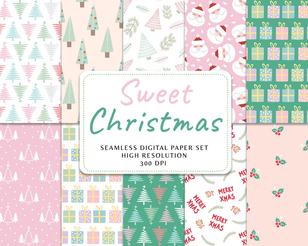 Cute Christmas Seamless Pattern Winter Seamless Pattern Merry Christmas ...