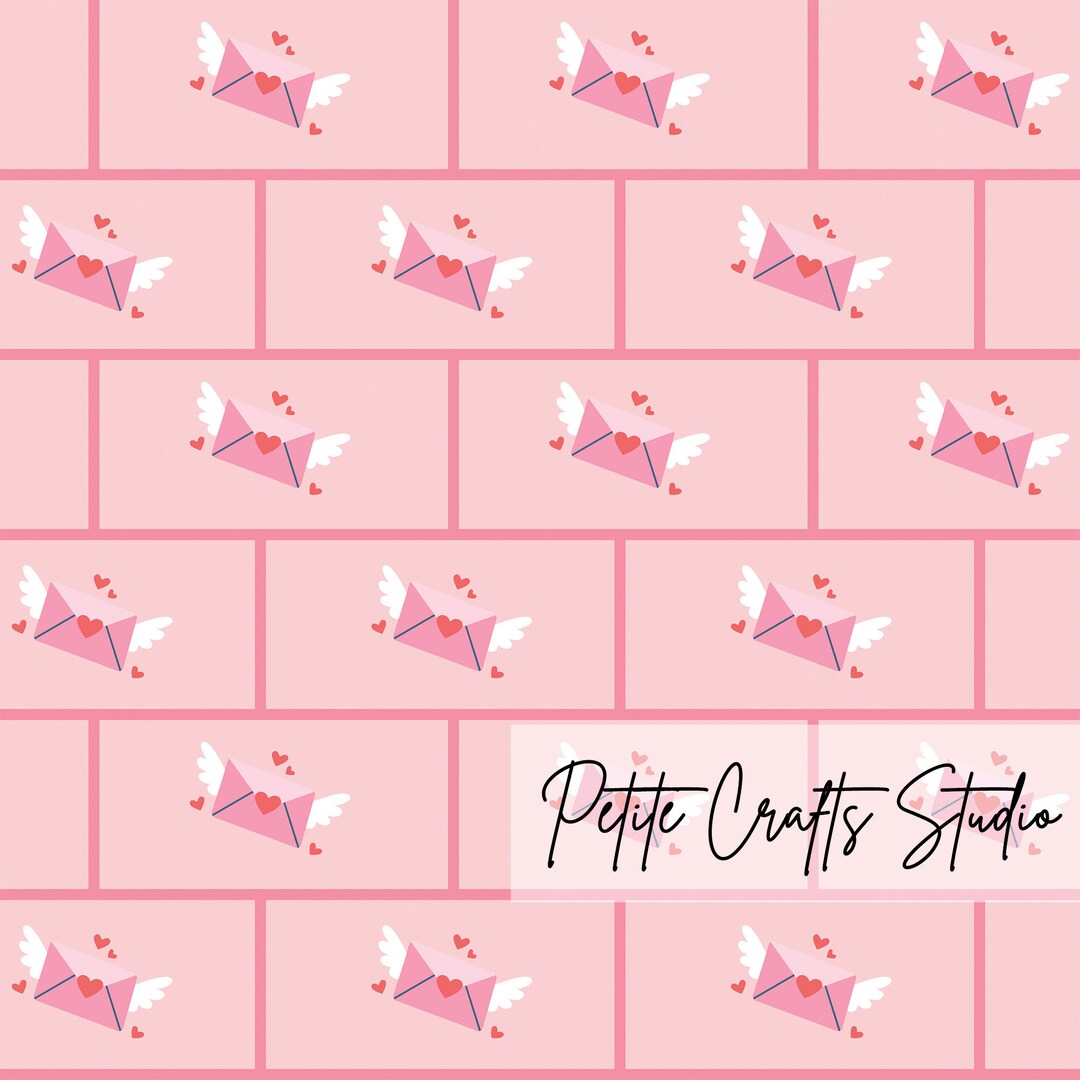 Valentines Day Seamless Pattern for Commercial Use Love Letter Seamless ...