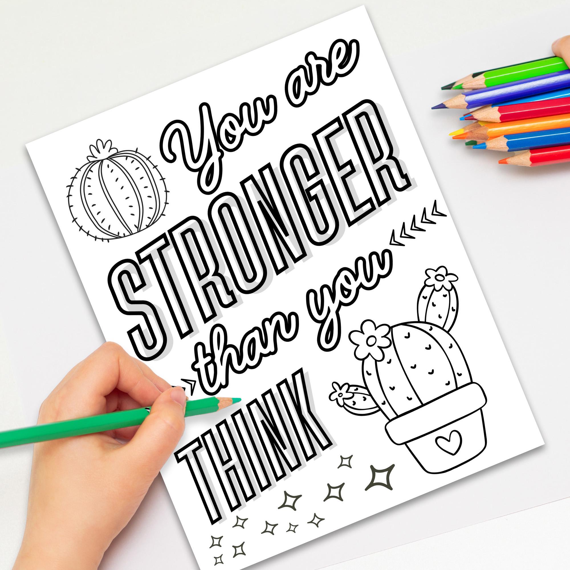 20 Self-love Affirmation Coloring Pages Inspirational Motivational ...