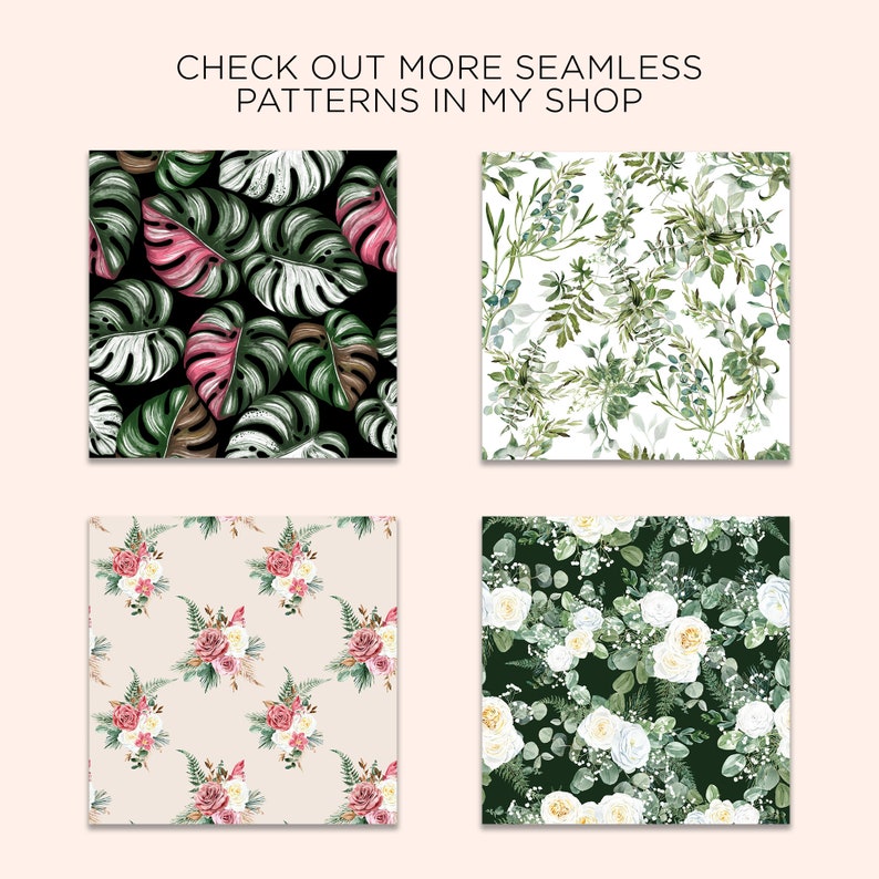 Summer Seamless Pattern for Commercial Use Beach Palm Leaves Seamless ...