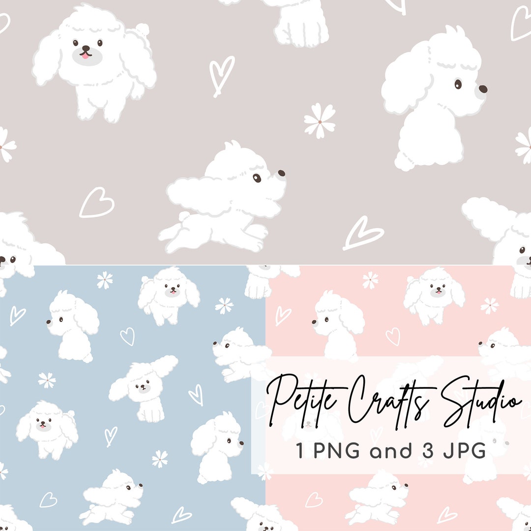 Cute Poodle Seamless Pattern Cute Dog Repeated Pattern Seamless Small ...