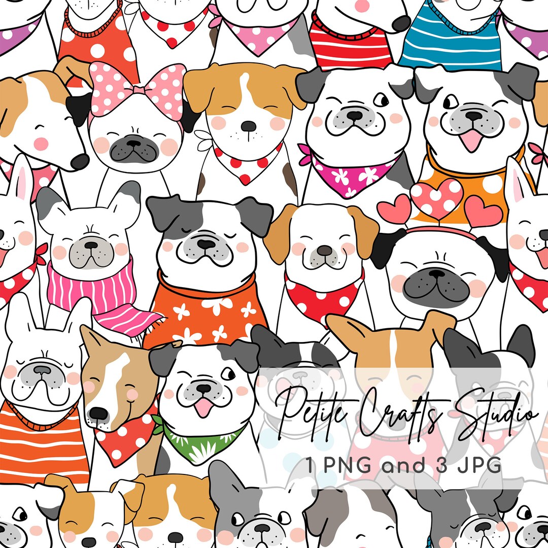 Cute Dog Seamless Pattern Cute Dog Repeat Pattern Seamless Small ...