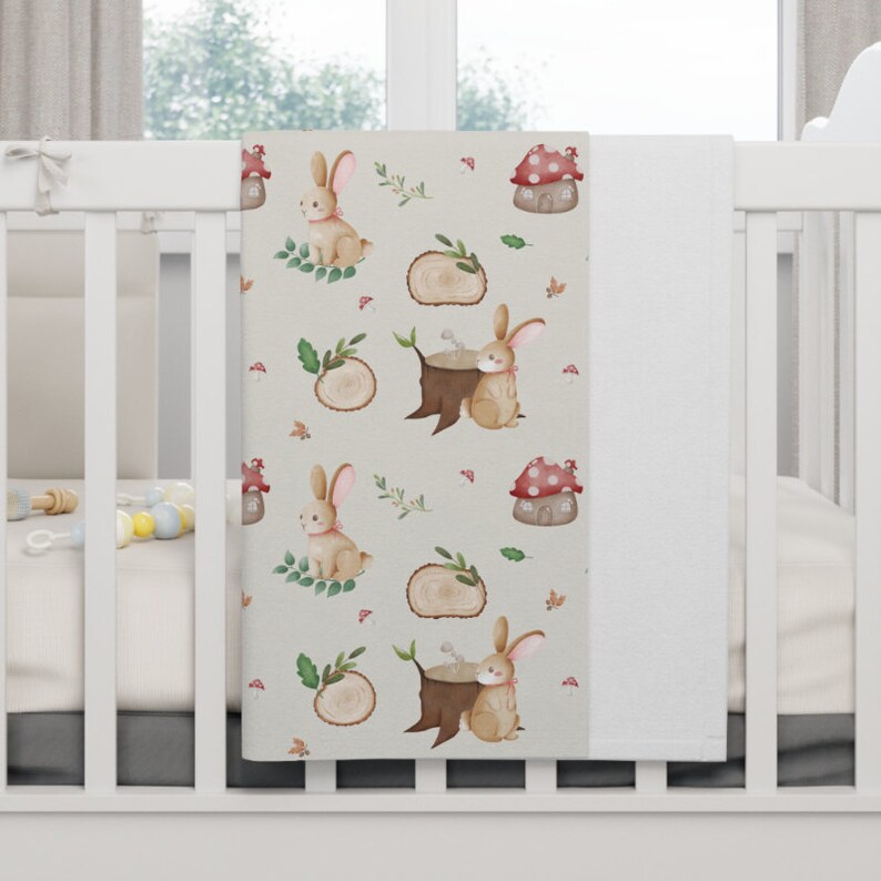 Cute Bunny Cottagecore Seamless Pattern Forest Hare Repeated Pattern ...