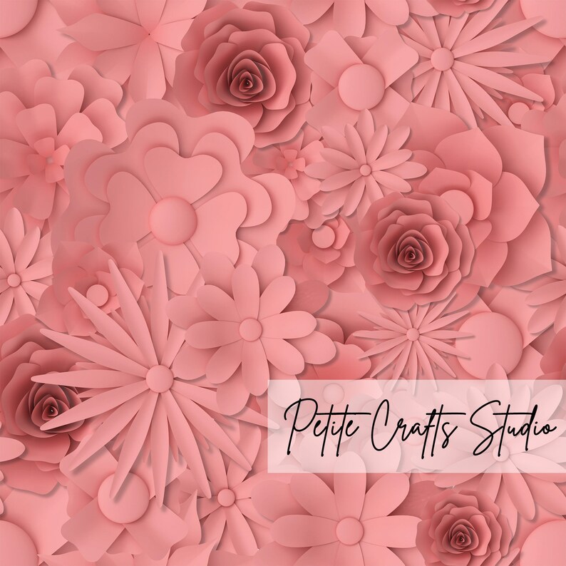 3D Seamless Pattern 3 Dimensional Flower Paper Seamless File Spring ...