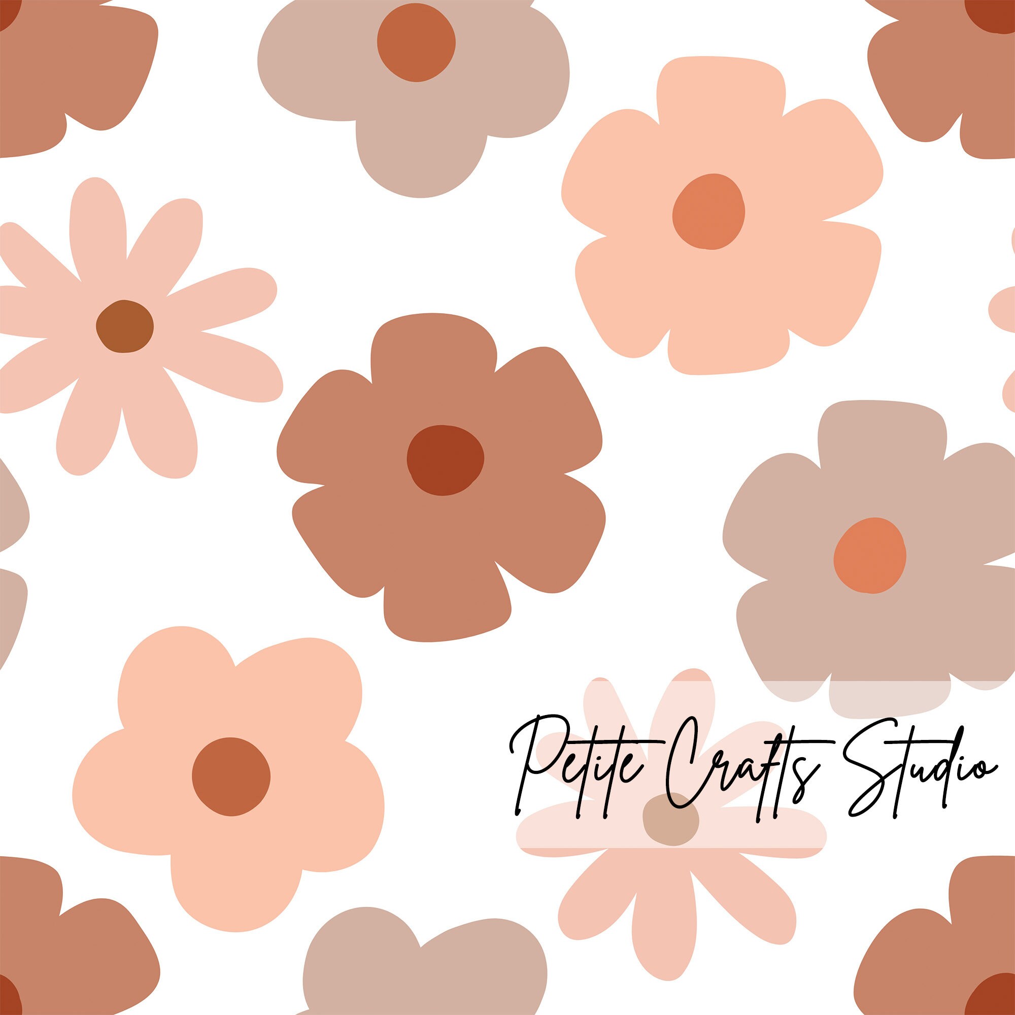 Boho Flower Seamless Pattern Vintage Flower Repeated Pattern Floral ...