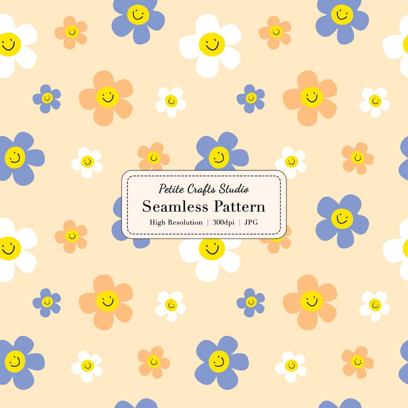 Aesthetic Smiley Fabric - Etsy