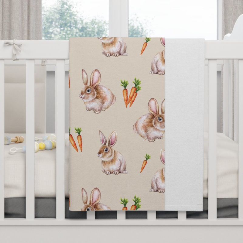 Rabbit and Carrot Seamless Pattern for Small Businesses Watercolor ...