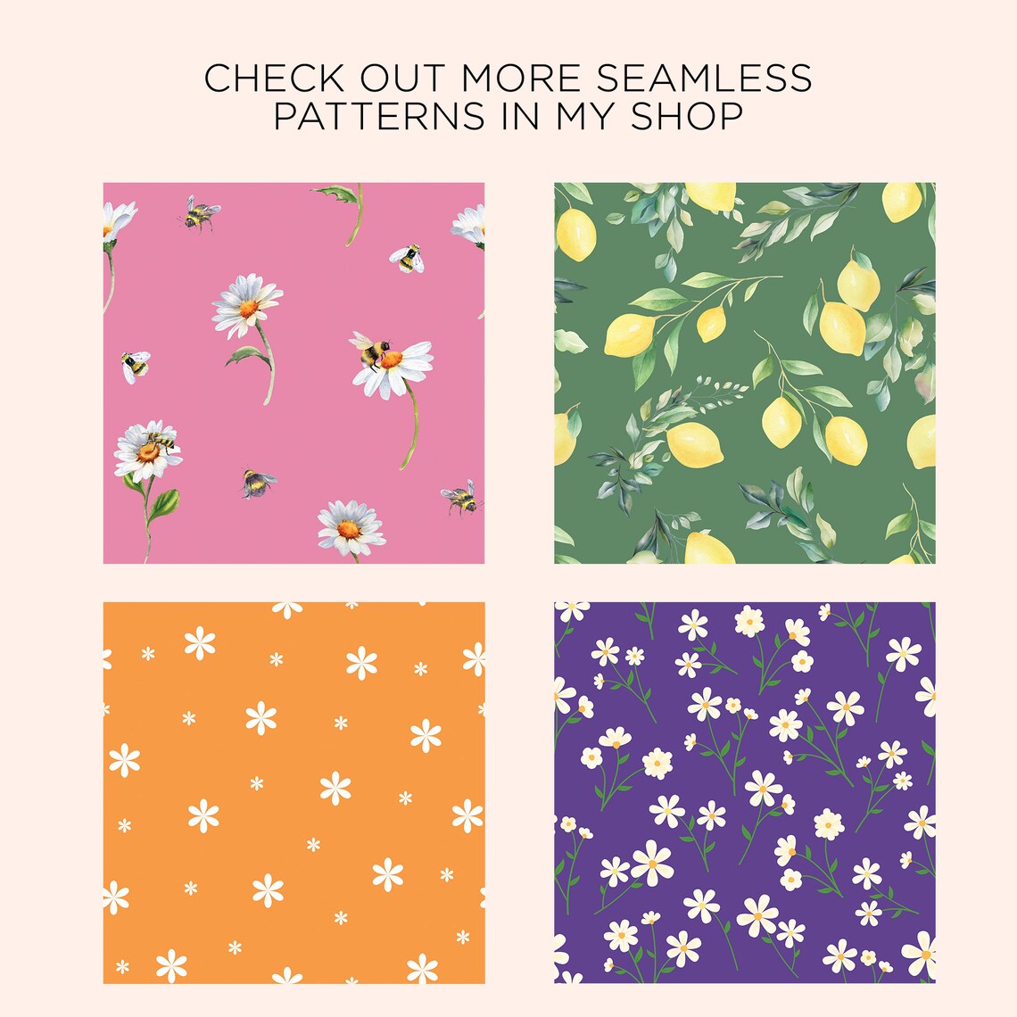 Ditsy Floral Seamless Pattern for Small Business Use Floral Summer ...