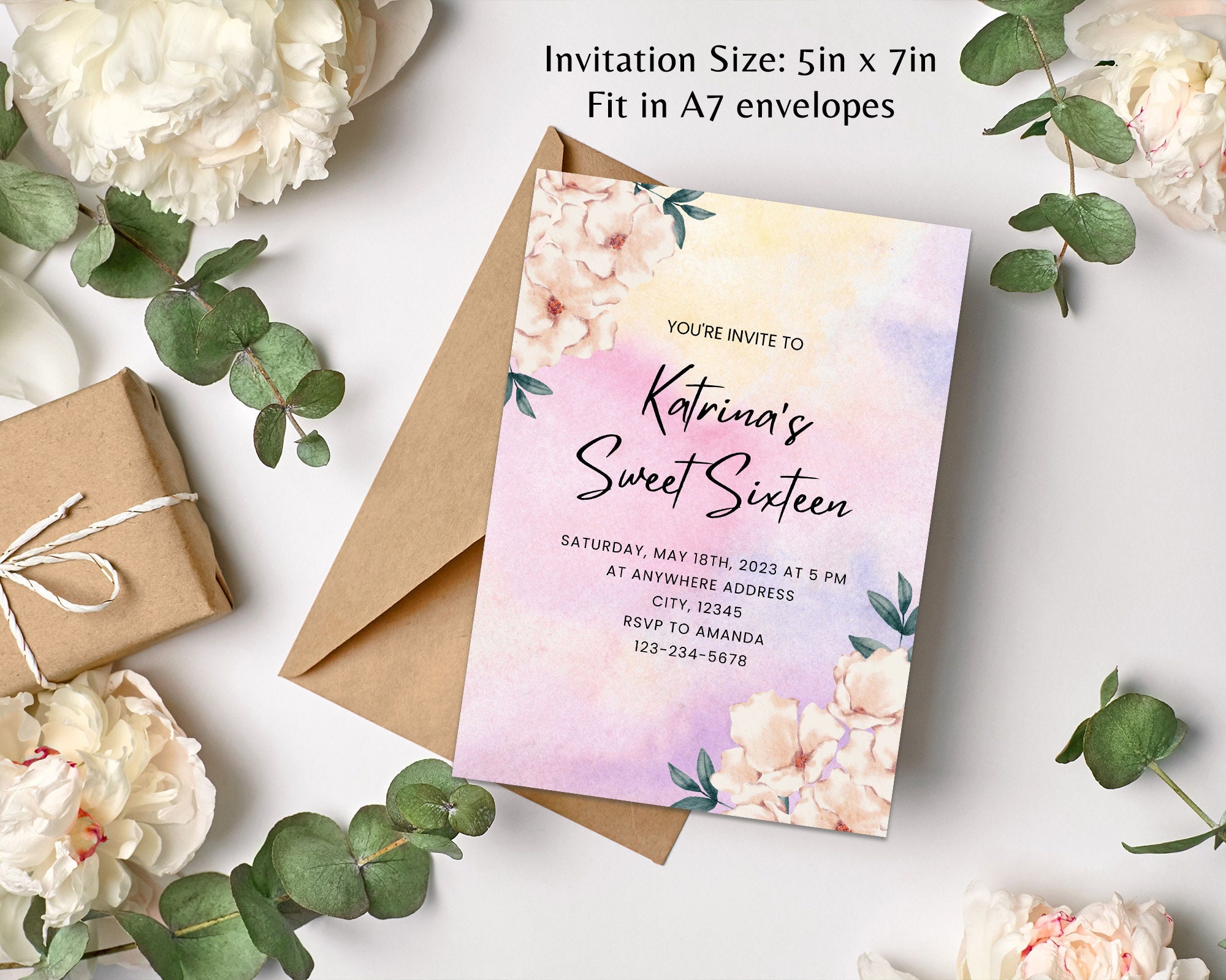 Customizable Birthday Party Invitation Editable Birthday - Etsy