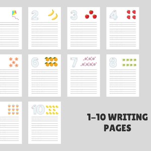 Numbers Activity Book Printable Numbers Coloring Pages Toddler Counting ...