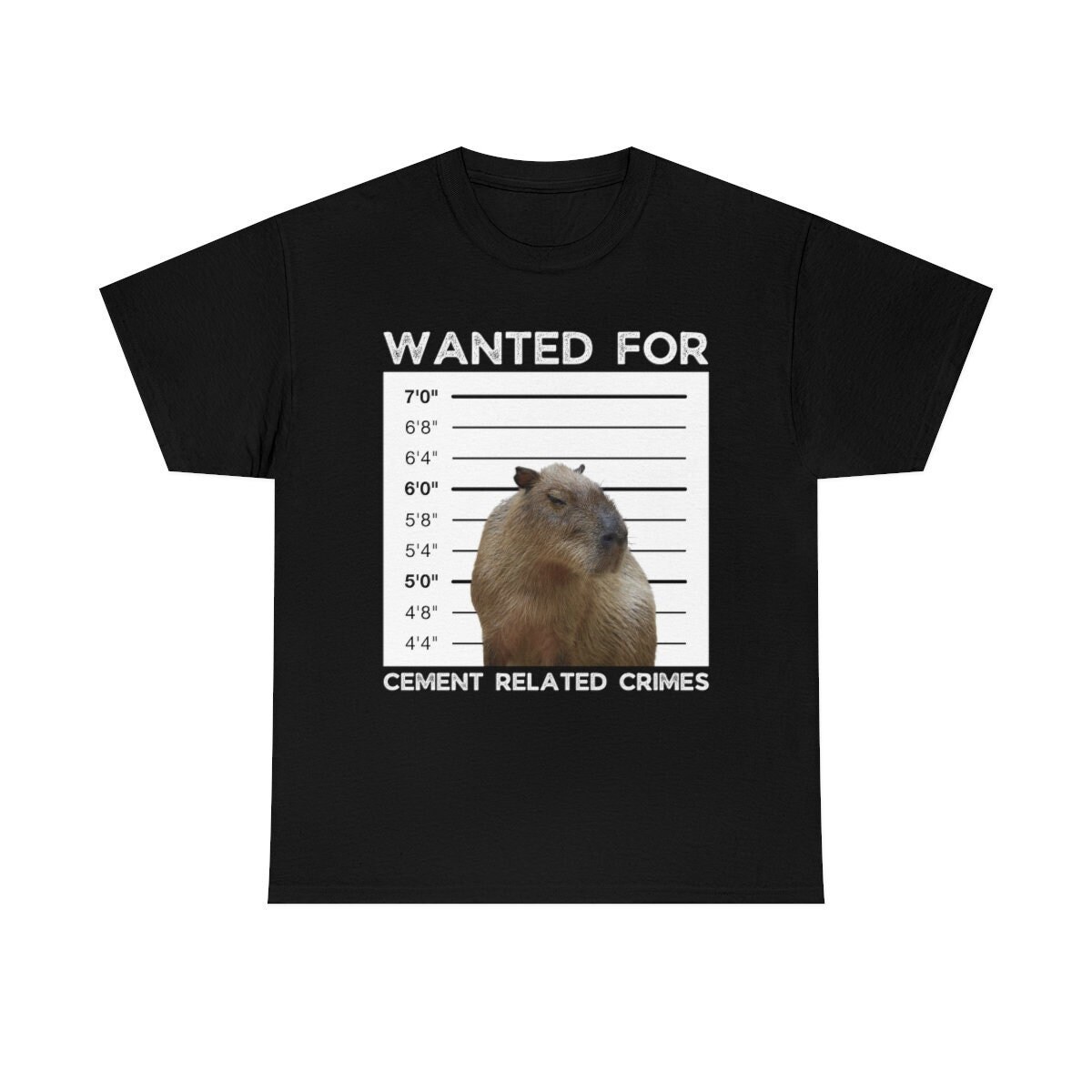 Capybara Wanted Poster Tee, Big Rodent Capybara cometiendo crímenes ...