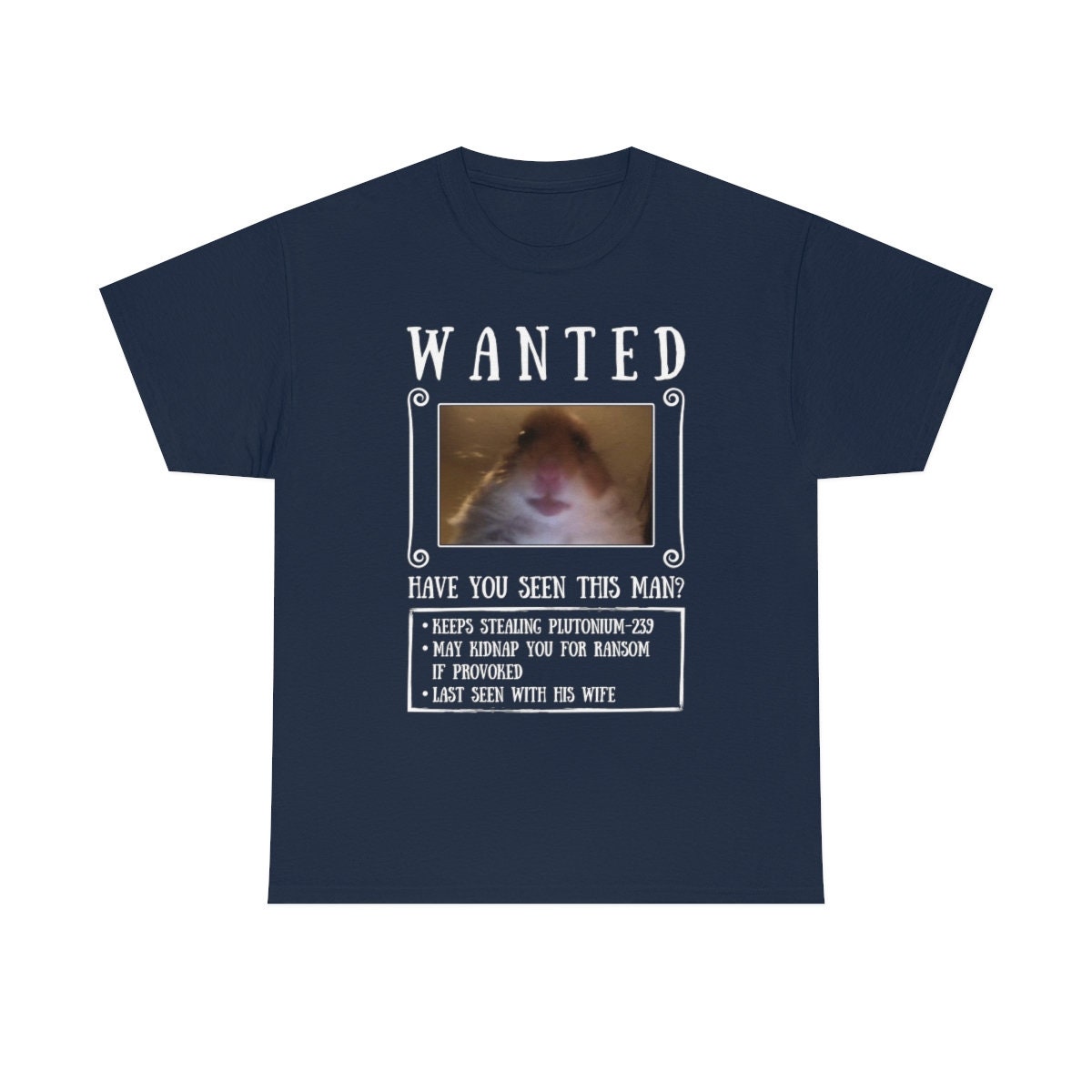 Staring Hamster Wanted Poster Tee, Hamster Stare Meme para niños ...