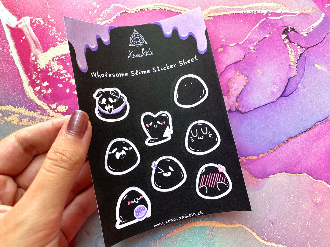 Chaos Slimes Sticker Sheet, Cute Homemade Stickers - Etsy