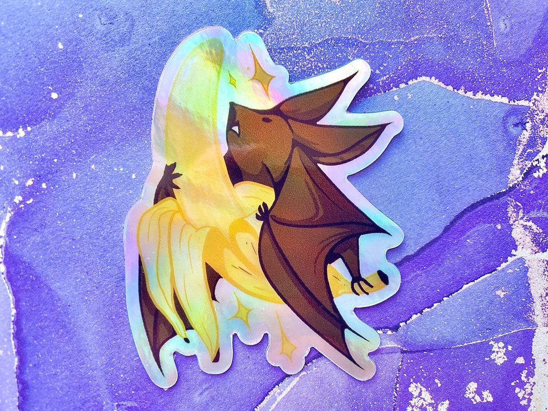Holographic Banana Bat HQ Vinylsticker - Etsy