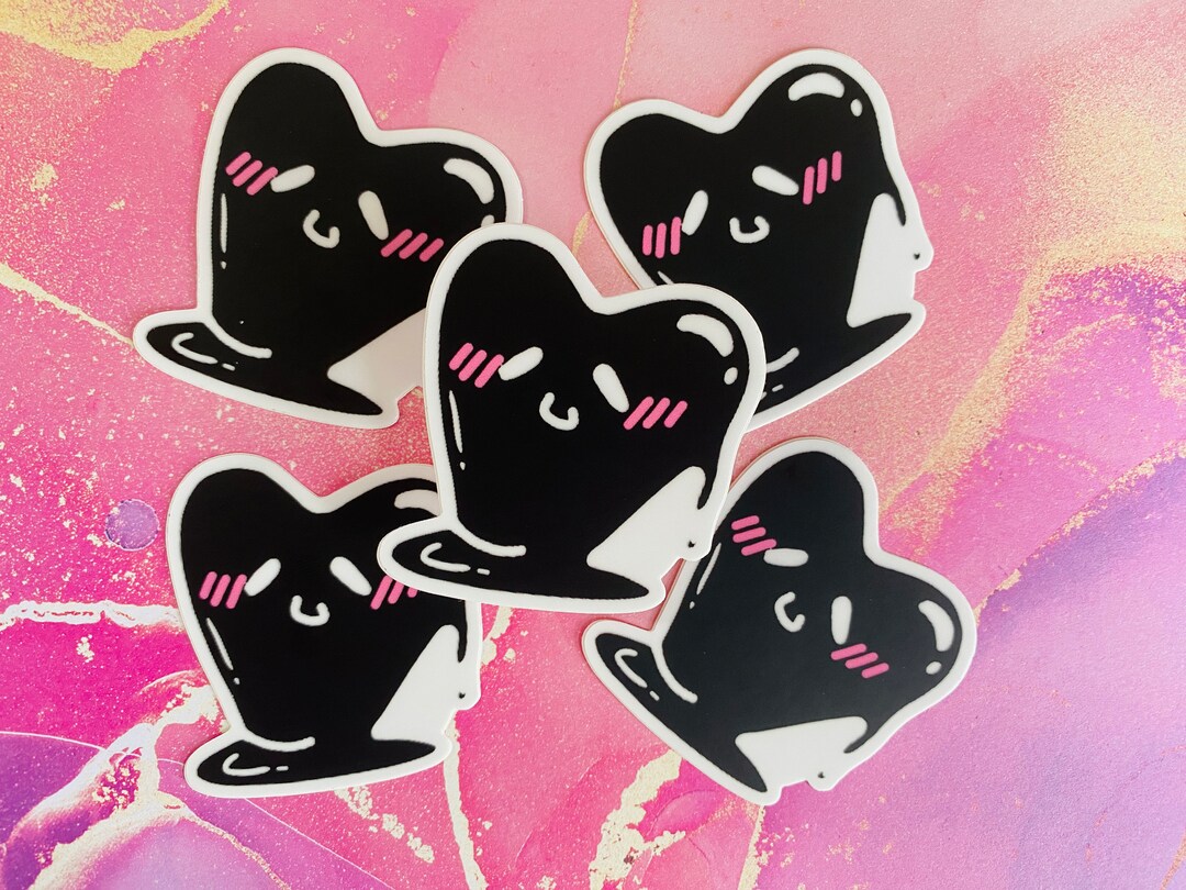 Heart Shaped Slime Vinyl Sticker - Etsy
